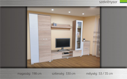 Szekrénysor nappaliba, magyar gyártású - Netenbútor